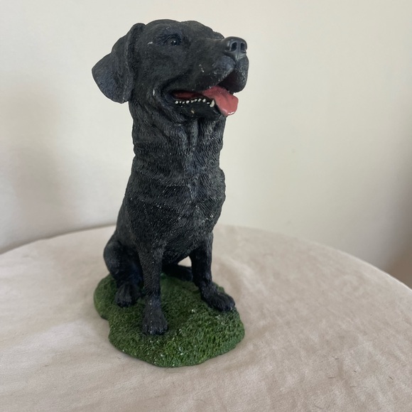 Accents | Black Labrador Retriever Dog Figurine Ceramic Sandcast Figure ...